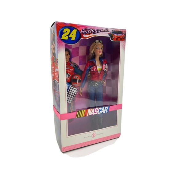 Mattel | Toys | Nascar Barbie Pink Label Jeff Gordon 24 Race Car Nascar ...